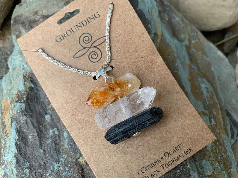 Grounding Stone Pendant Necklace – The Infinity Boutique By Kait